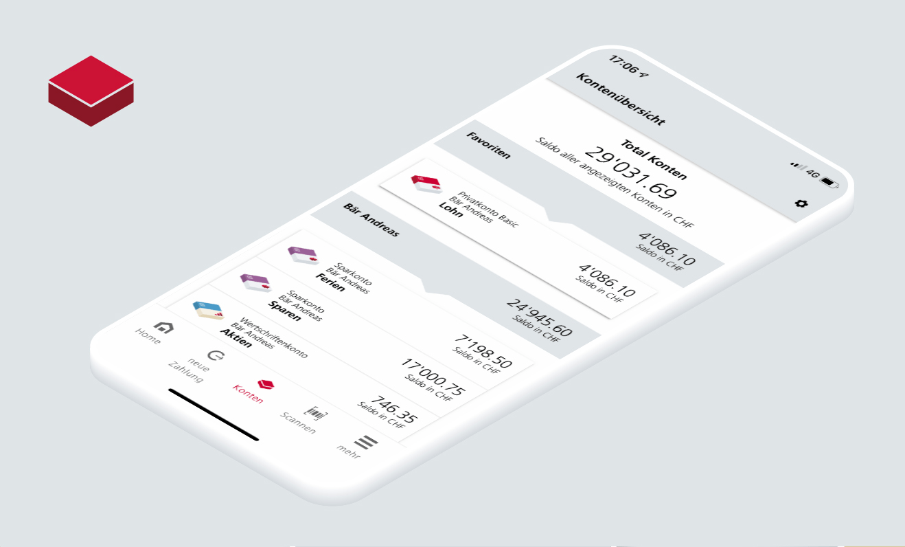 Die BEKB-App für mobiles Banking – BEKB